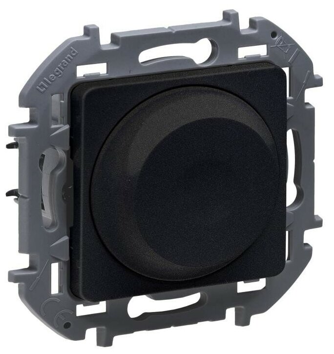 Legrand Светорегулятор поворотный без нейтрали 300Вт INSPIRIA антрацит