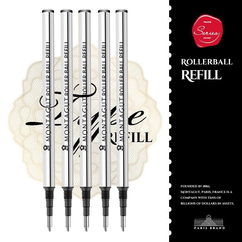 Шариковые ручки Montagut 5X перезаправляемые стержни 0,5 мм и 0,7 мм 15 X Blue 0.5mm