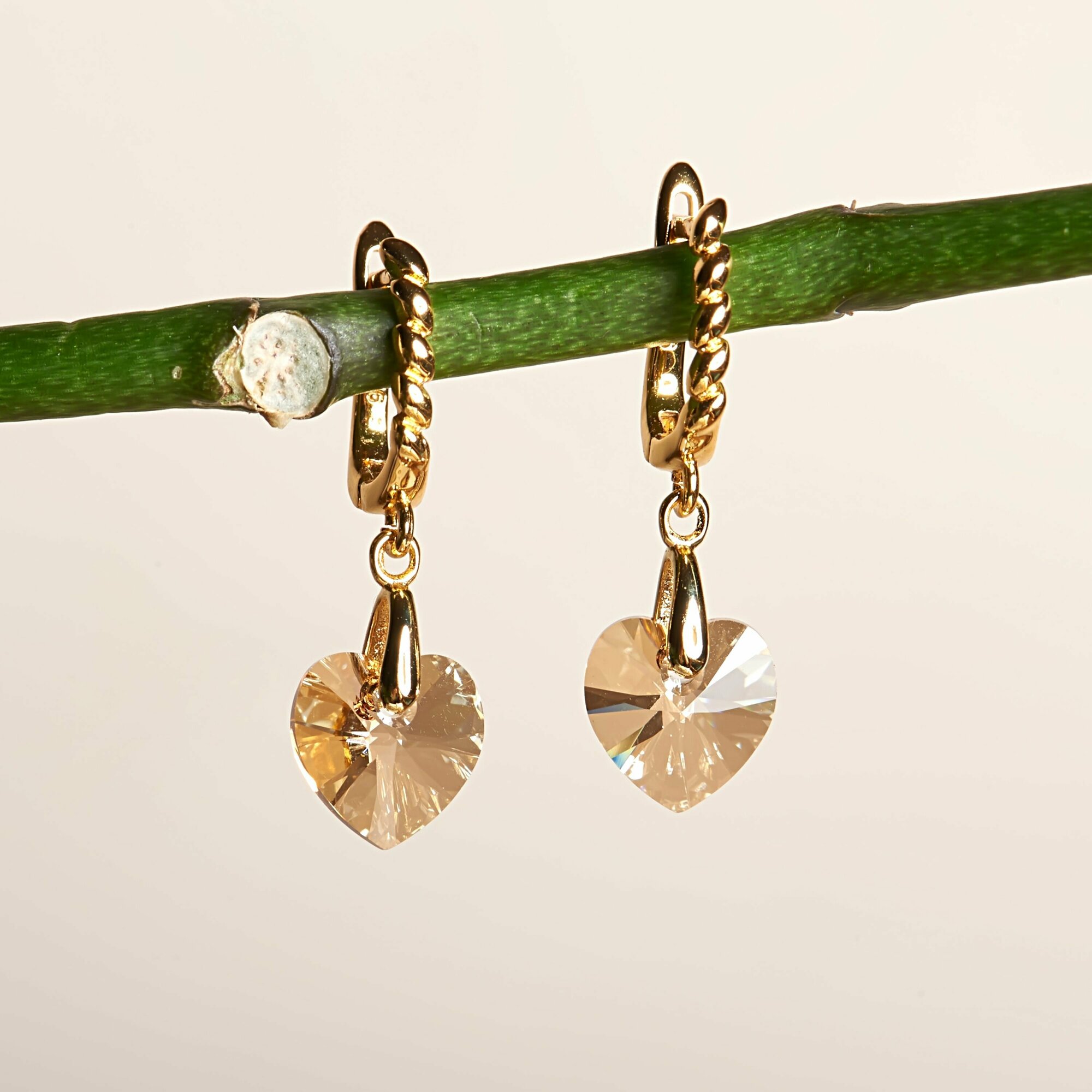 Серьги, кристаллы Swarovski, кристалл, стекло