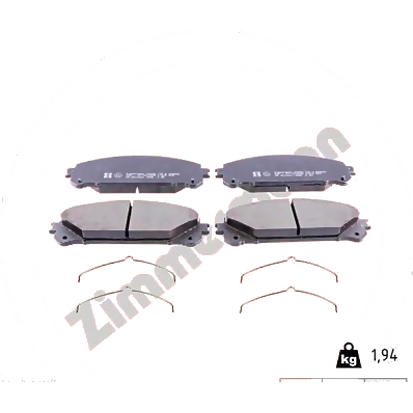ZIMMERMANN 24452.175.2 (0446548150 / 0446548160 / 0446548170) колодки дисковые перед. 167x59x18 \ Lexus (Лексус) rx / highlander