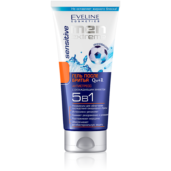 Eveline Men Extreme Sensitive Q10+r Гель 5в1 после бритья 200 мл.