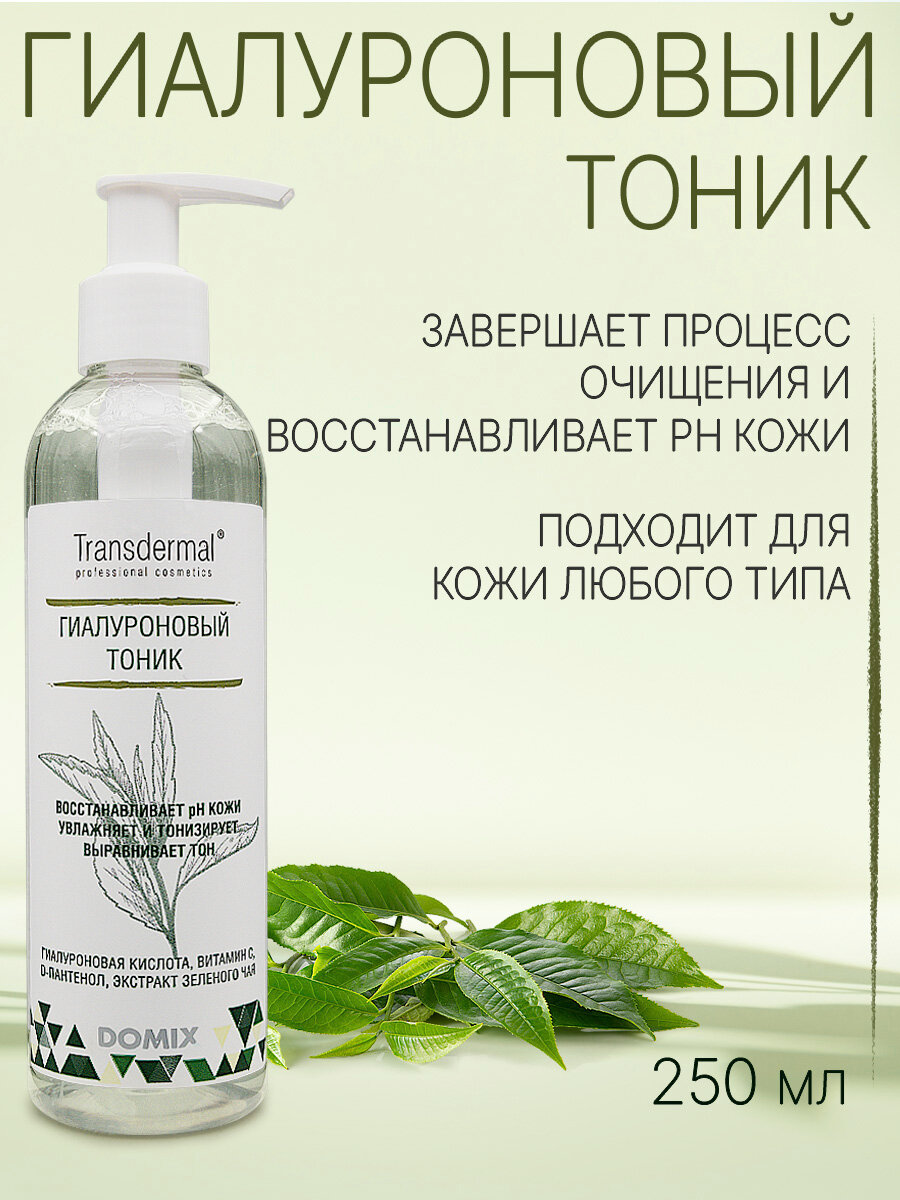 Transdermal Professional Cosmetics Гиалуроновый тоник, 250 мл