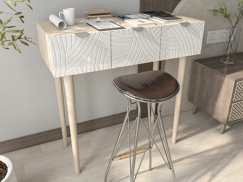 Комод для вещей "Йорк 26" 90х85х40, кремона шампань / белый глянец