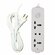 Удлинитель розетки 4-х местный US Plug Type, 10А, 3м, белый