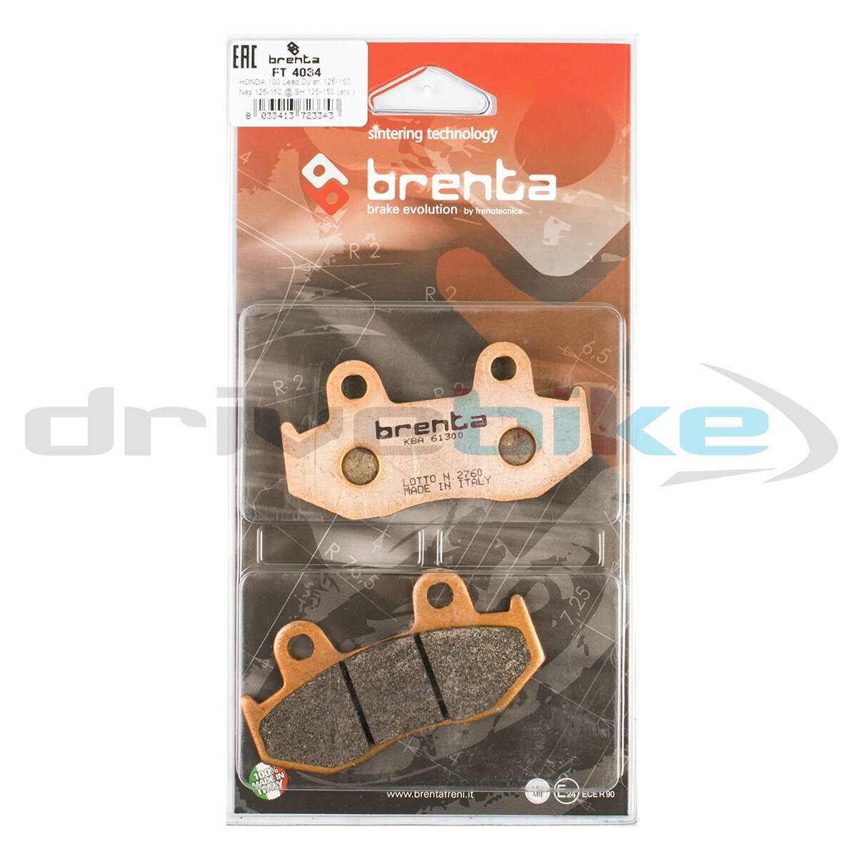 BRENTA Тормозные колодки FT 4034 Sintered