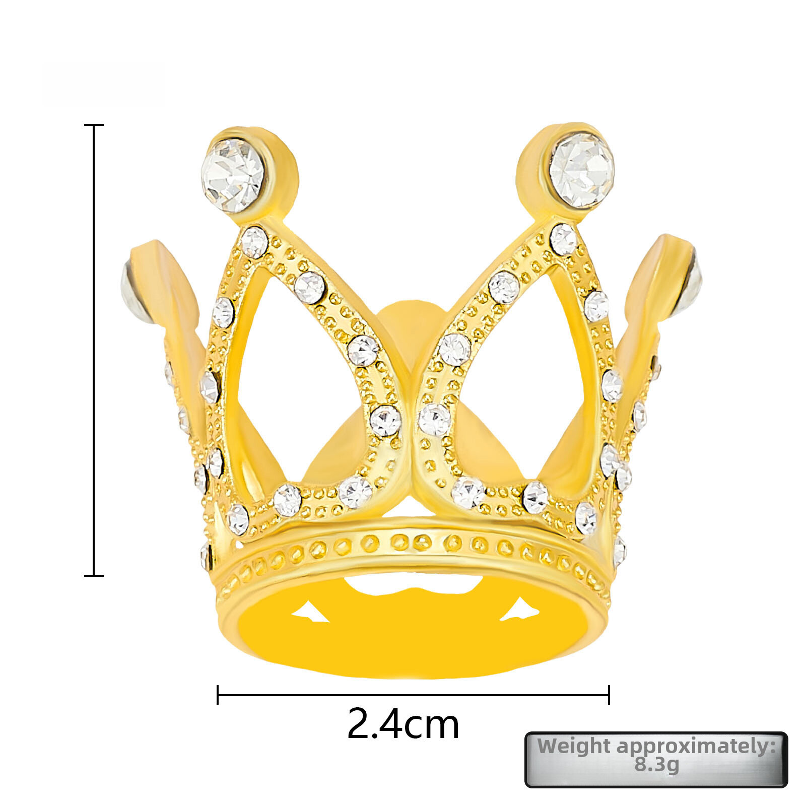 Корона, золотой бриллиант, 5J55, маленькая, круглая, 01