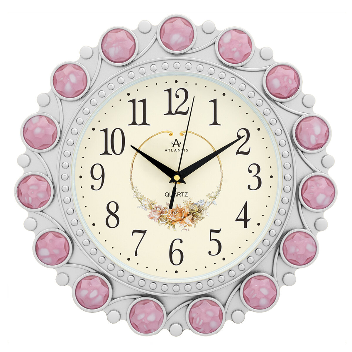 Часы настенные Atlantis TLD-6998E pink jewelry