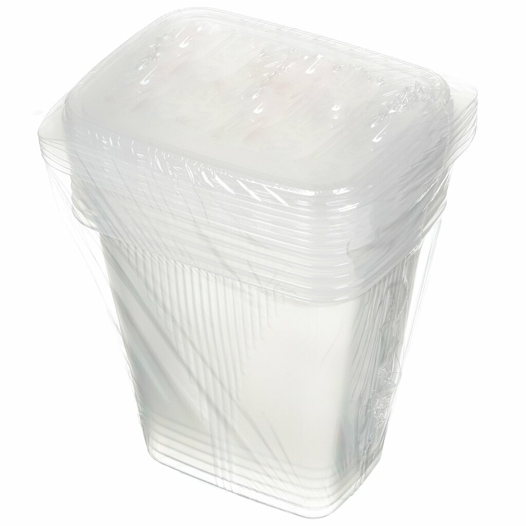 Контейнеры одноразовые Тавра Салатный 500 мл, набор 6 штук для пищи