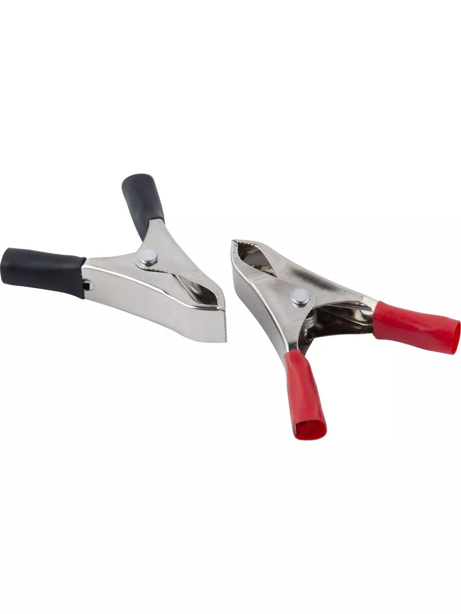 Зажимы крокодилы 10А 50мм 2шт(кр+черн)