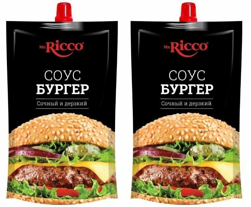 Mr.Ricco Соус майонезный Бургер, на основе растительных масел, 210 гр, 2 шт