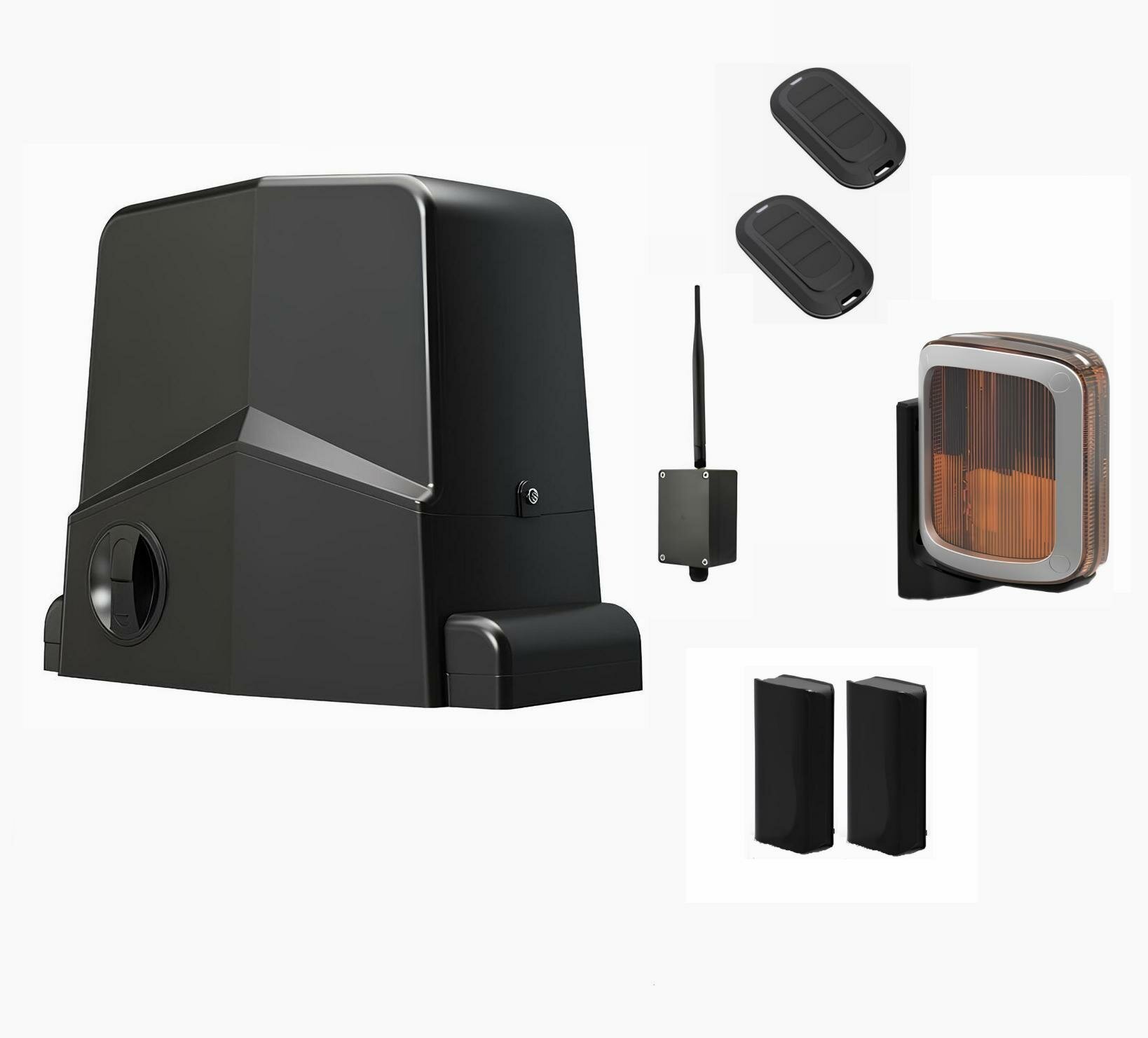 Автоматика для откатных ворот ARW-1000MKIT FULL-A-BT, комплект: привод, 2 пульта, лампа, фотоэлементы, Bluetooth-модуль