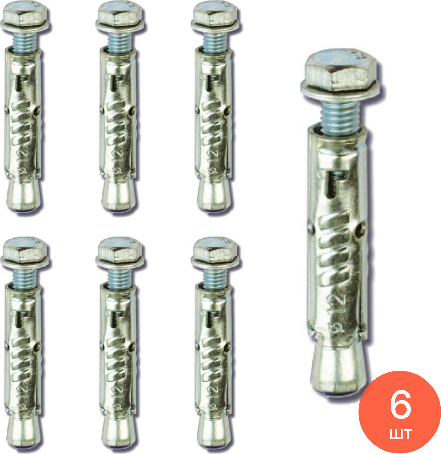 Анкер DKC / ДКС CM431060 стандартный стальной с болтом М10, 1шт. / крепеж (комплект из 6 шт)