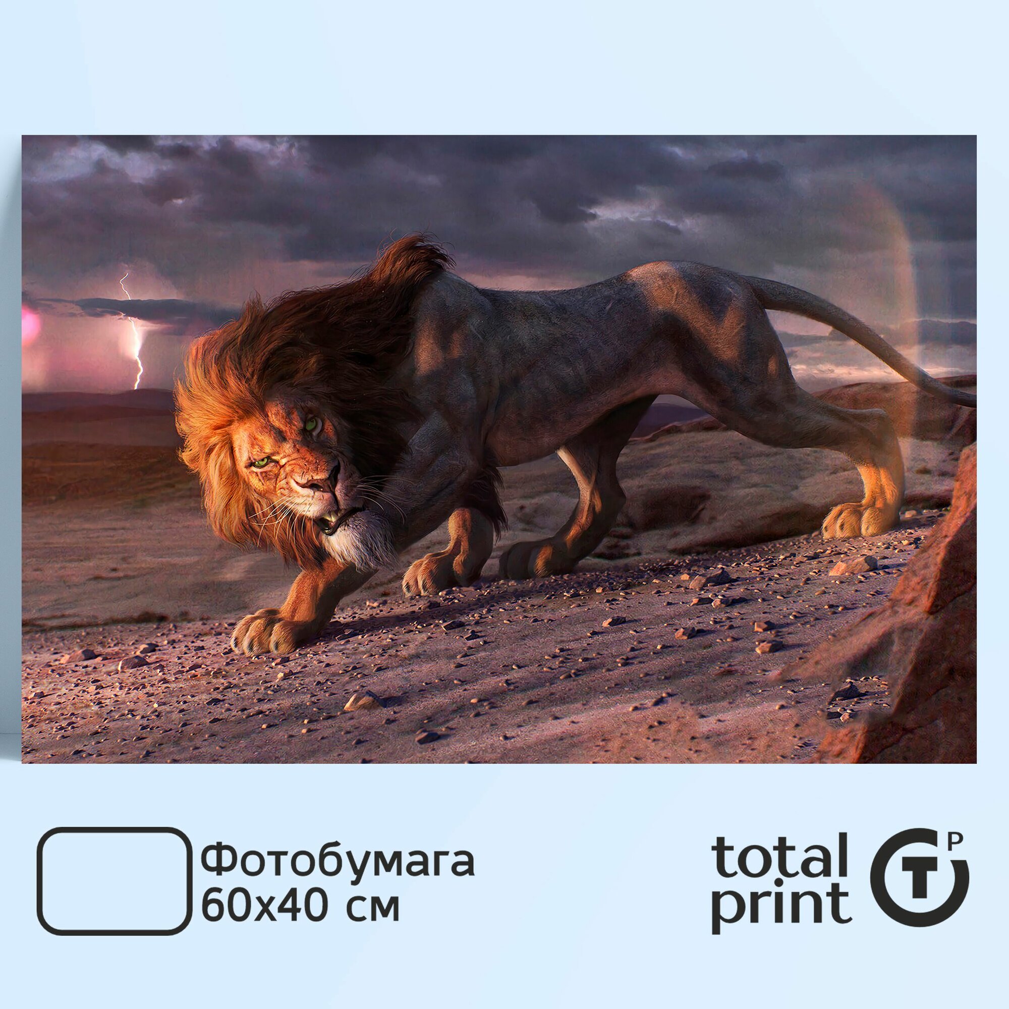 TotalPrint Постер для интерьера, Король Лев, 60х40см.