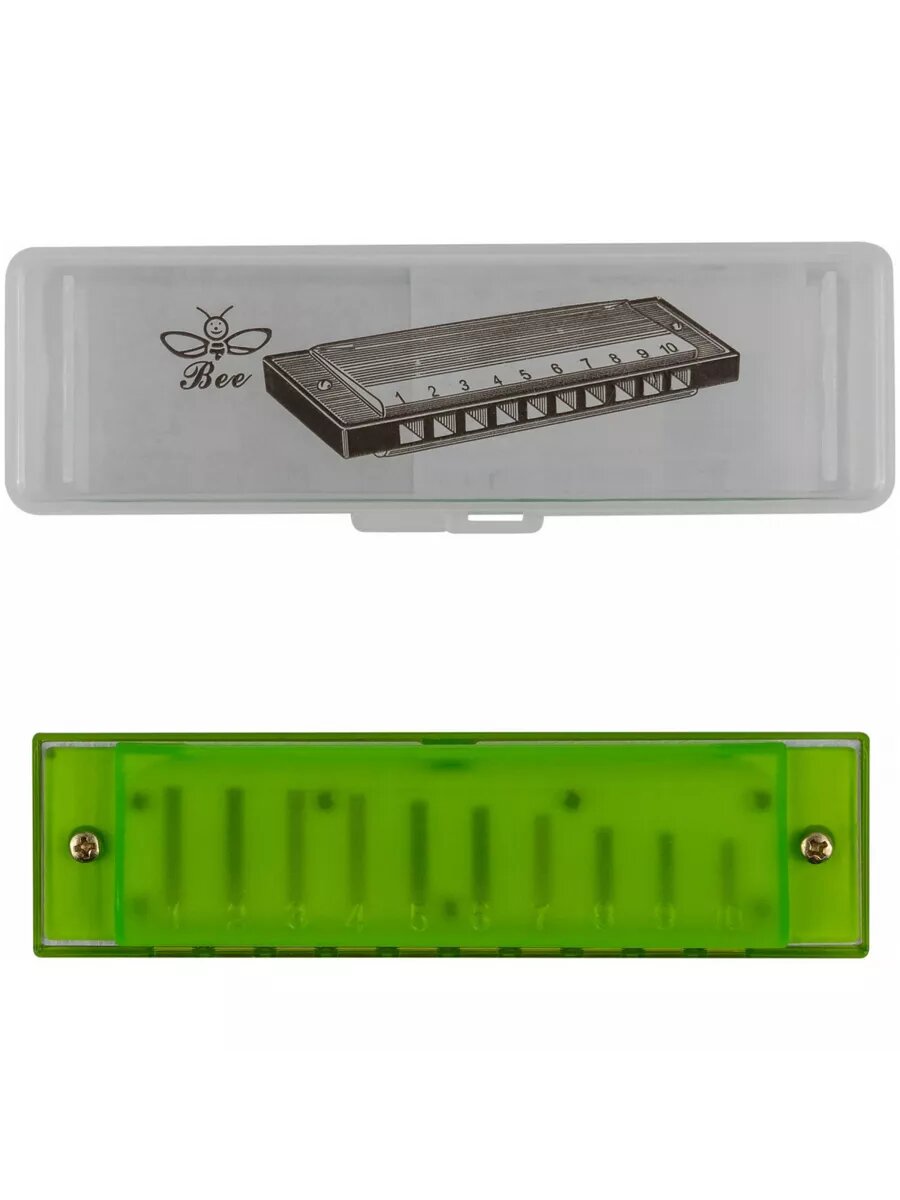 Губная гармошка диатоническая DF10A-3 GREEN