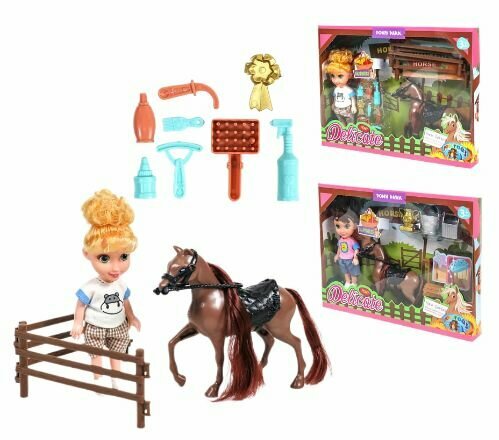 Кукла в наборе с лошадью