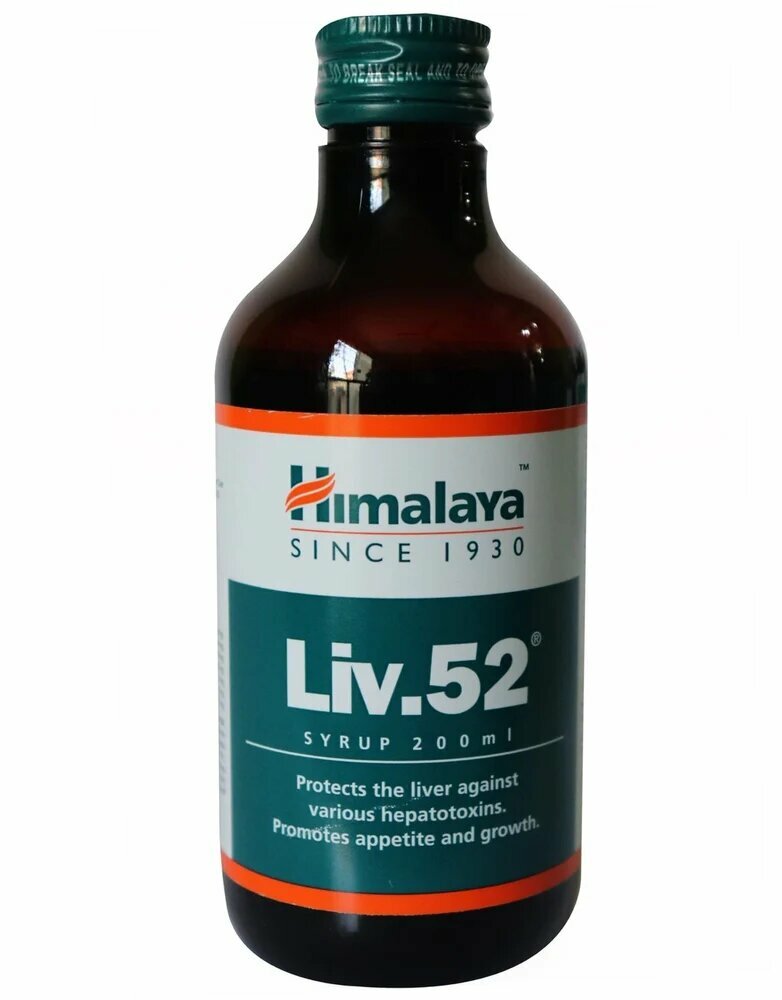 Сироп Лив 52 Хималая Liv.52 Syrup Himalaya 200 мл. для печени, при циррозе, гепатите, анемии.