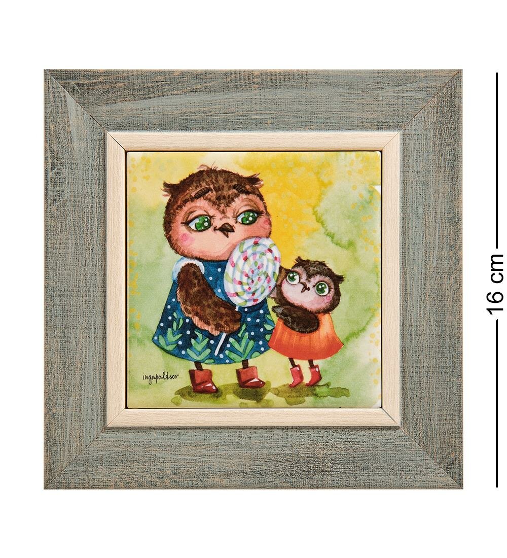 Панно керамическое Мой птенчик 10х10 A2152236 Sunpreeze, Керамика, пластиковая рамка