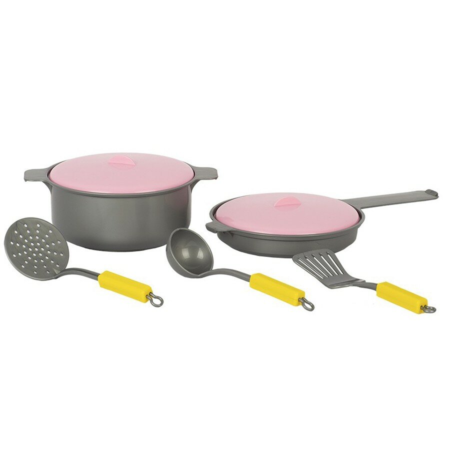 Набор посуды игровой "Кухонный" 5 предметов, пластик, в сетке, для детей от 3 лет