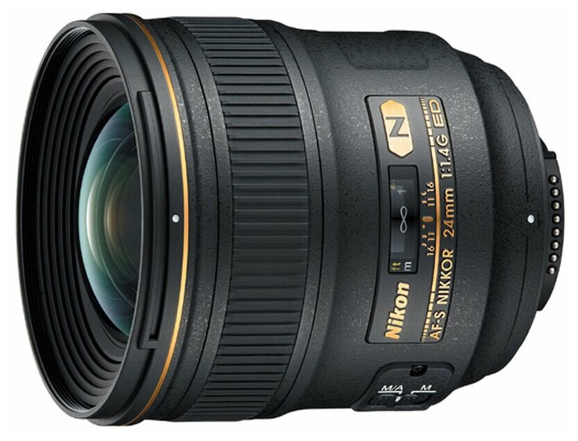 Объектив Nikon 24 mm f/1.4G ED AF-S, черный, широкоугольный объектив