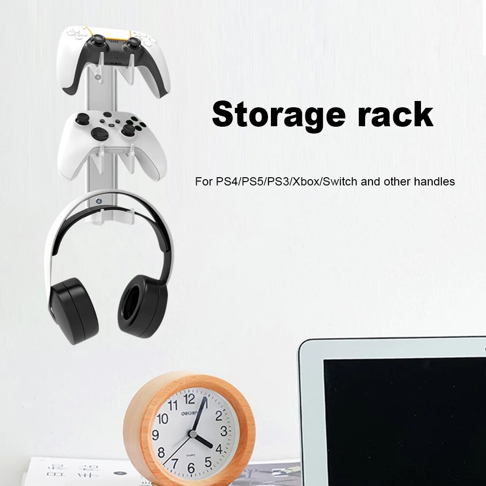 Прозрачный держатель для контроллеров alloet для PS4/PS5/PS3/Xbox/Switch