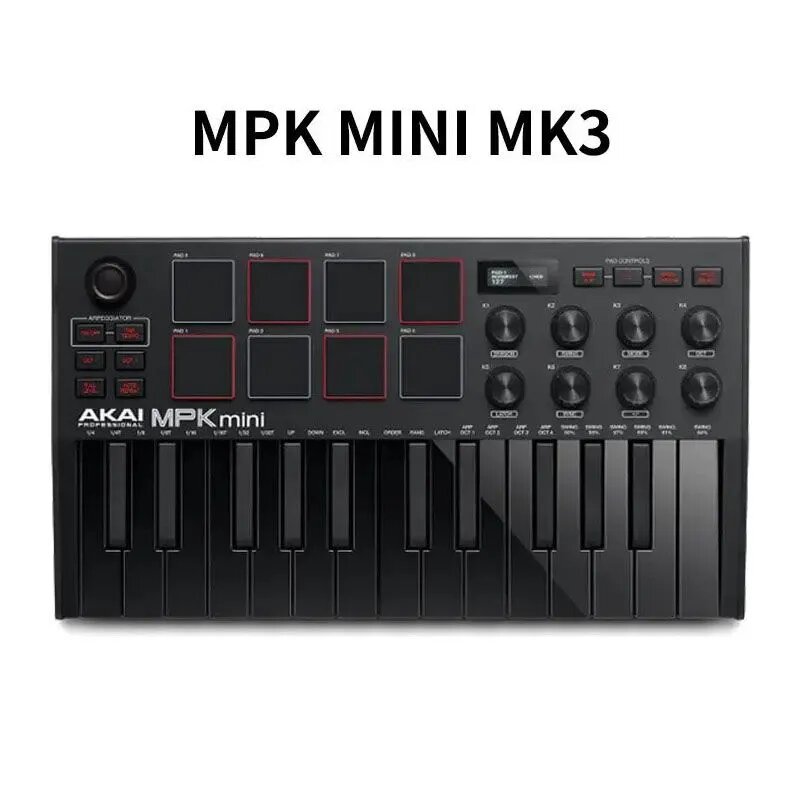 AKAI PRO MPK MINI MK3 миди клавиатура, 25 уменьшенных клавиш