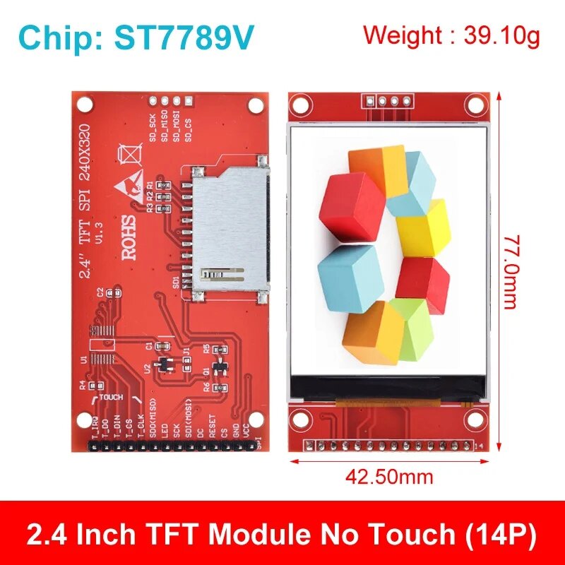 TZT TFT-дисплей 0,96/1,3/1,44/1,8/2,4/2,8/3,5 дюйма ILI9341 для Arduino 2.4 TFT ST7789