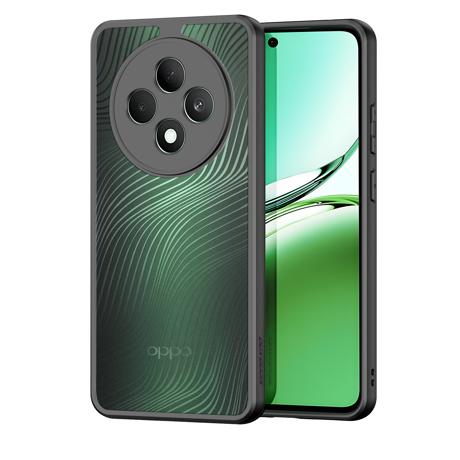 Тонкий чехол с мягкими черными рамками от Dux Ducis для OPPO Reno12 F (5G, 4G) и OPPO F27, серия Aimo Series Case