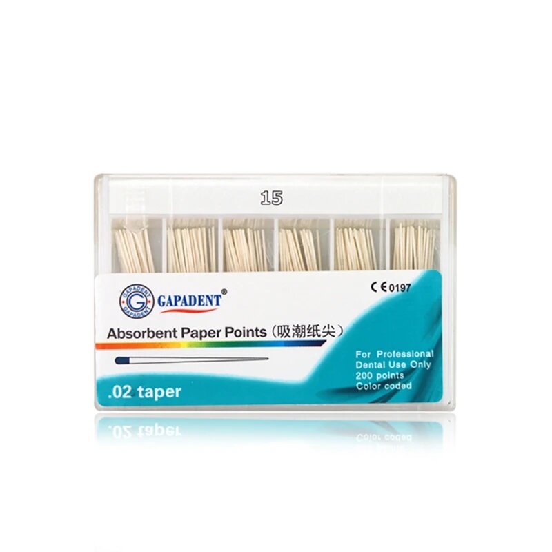 Абсорбирующие бумажные точки JIECARE Dental Absorbent Paper Points white
