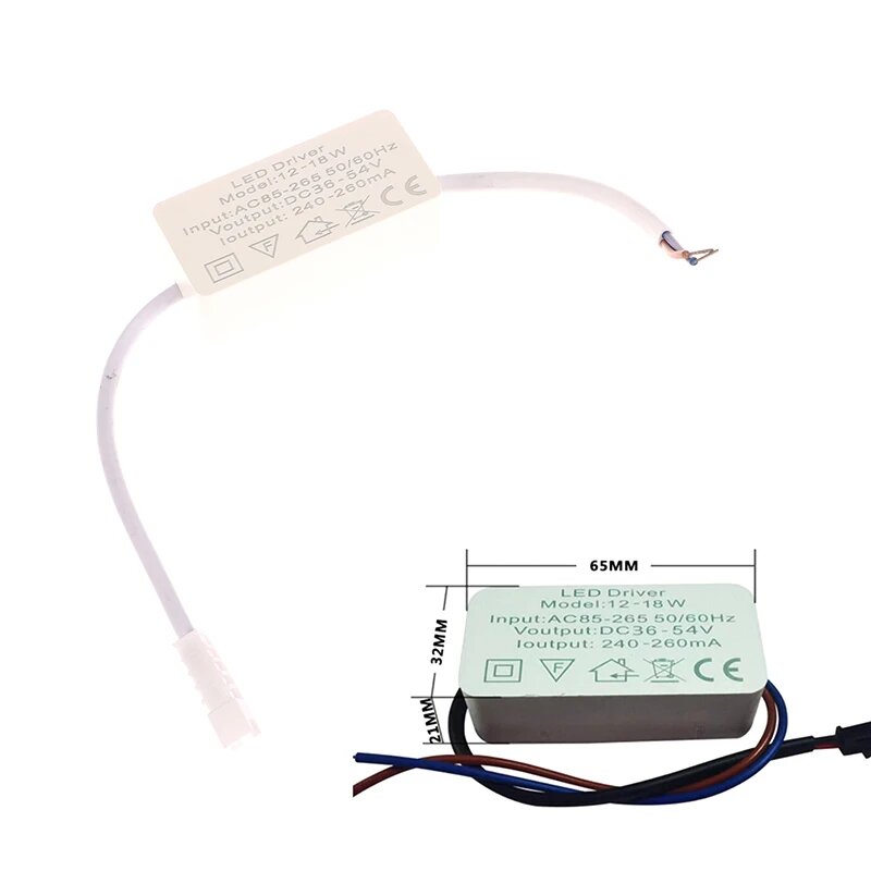 HELTC Драйвер постоянного тока для светодиодов 1-24Вт 12-18W