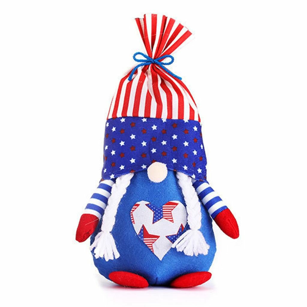 Американская 4 июля Безликая кукла Мягкая кукла-карлик Гном - Стоящая женщина
