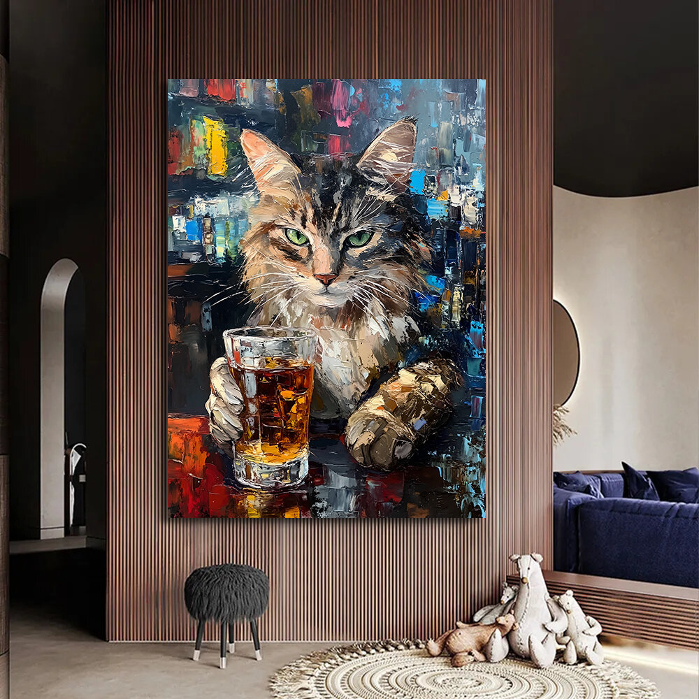 Милый котик / картина в интерьер / на стену, постер кот, 40х60 см.