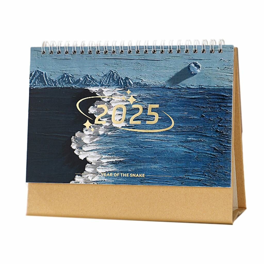 2025 Календарь с акварельными рисунками и местом для заметок для школы и офиса, - Мечтательный и туманный