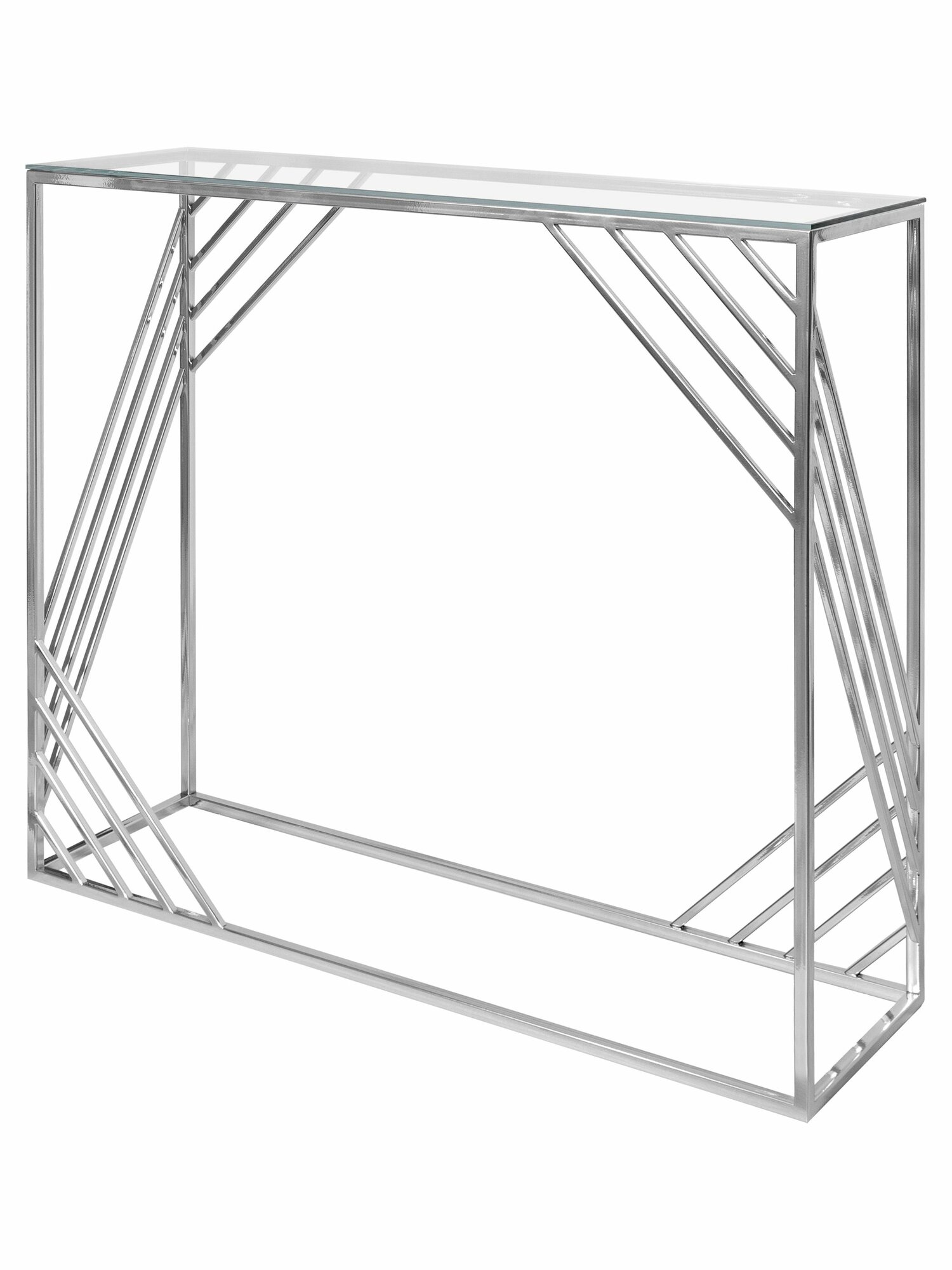 Консольный столик SOFIA 990х875х280мм (хром/прозрачное)