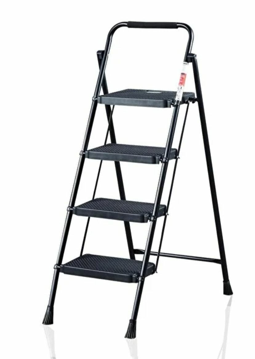 Стремянка стальная с широкими ступенями Cakmak Eurotower 4 ступени (площадка 95см) рабочая высота 295см