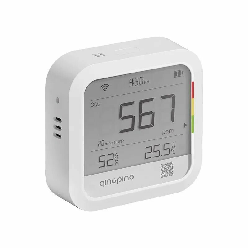 KNOW EASY-Анализатор качества воздуха Mijia Qingping Monitor датчик углекислого газа СО2, 3 в 1 (температура, влажность, СО2)