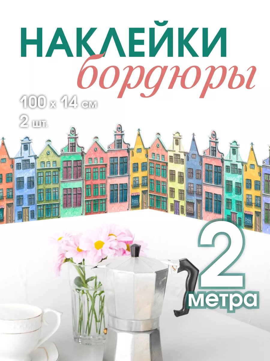 Наклейка бордюр интерьерная для школы на стену и обои