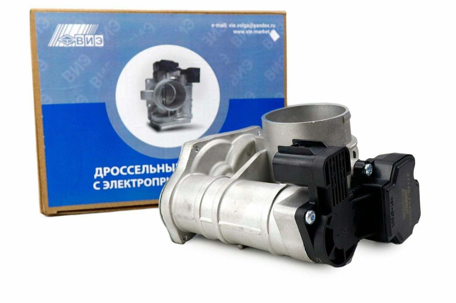 Дроссельная заслонка ВИЭ 21116 в сборе с датчиками для 8-клапанных ВАЗ 2113-2115, Лада Приора, Калина, Калина 2, Гранта с Е-Газ