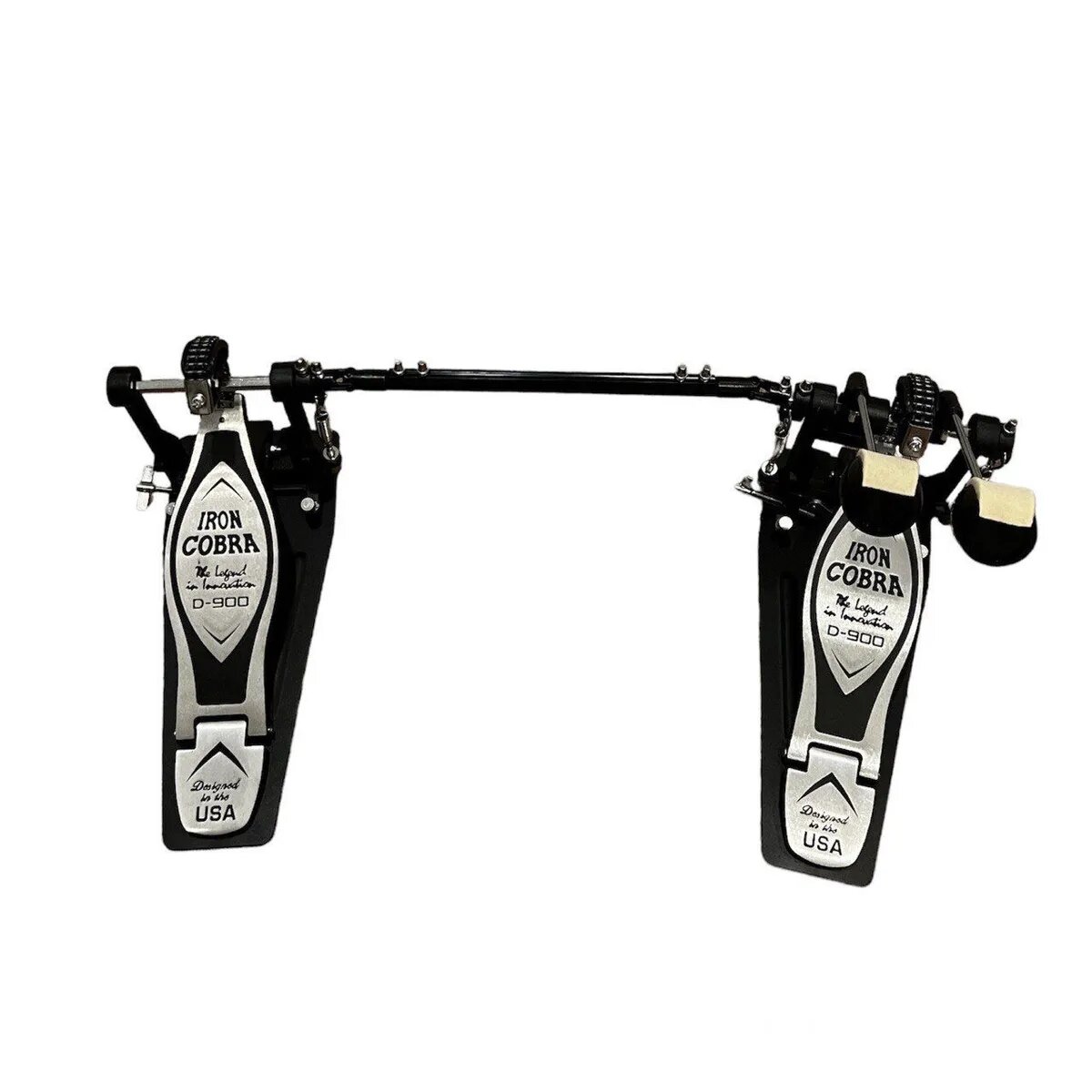 Педаль двойная Кардан для бас барабана IRON COBRA