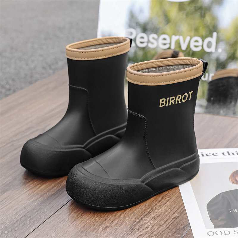 Летние полусапожки простые и универсальные женские резиновые сапоги средней высоты модные резиновые сапоги для отдыха на природе нескользящие износостойкие туфли для кухни работы рыбалки скалолазанияРазмер обуви. EU:37