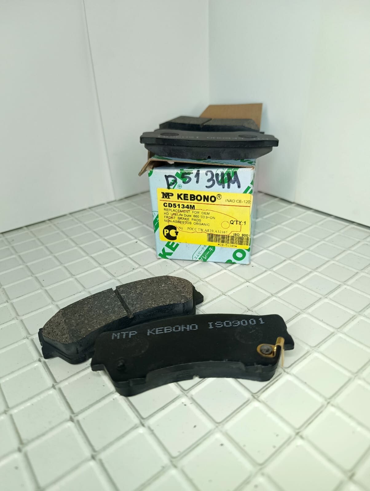 Колодки тормозные дисковые, MTP KEBONO CD5134M комплект для автомобилей HD Life/Life Dunk (NON-ASBESTOS ORGANIC)