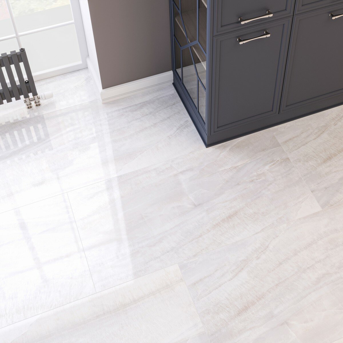 Керамогранит Neodom Crysta Bianco Polished 60x120 CV20223 мрамор Глазурованная, Износостойкая, Морозостойкая, морозостойкая