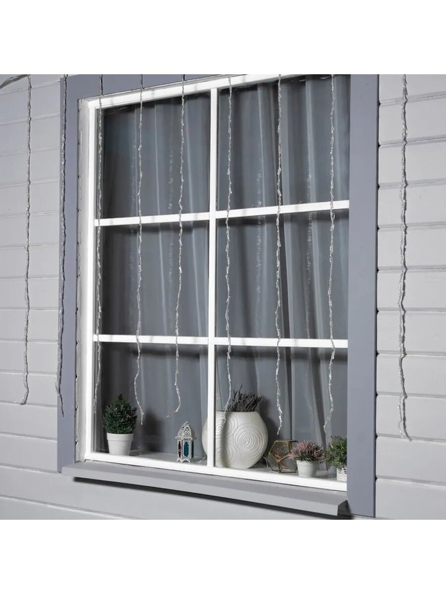 Мультицветная гирлянда водопад для праздничного декора