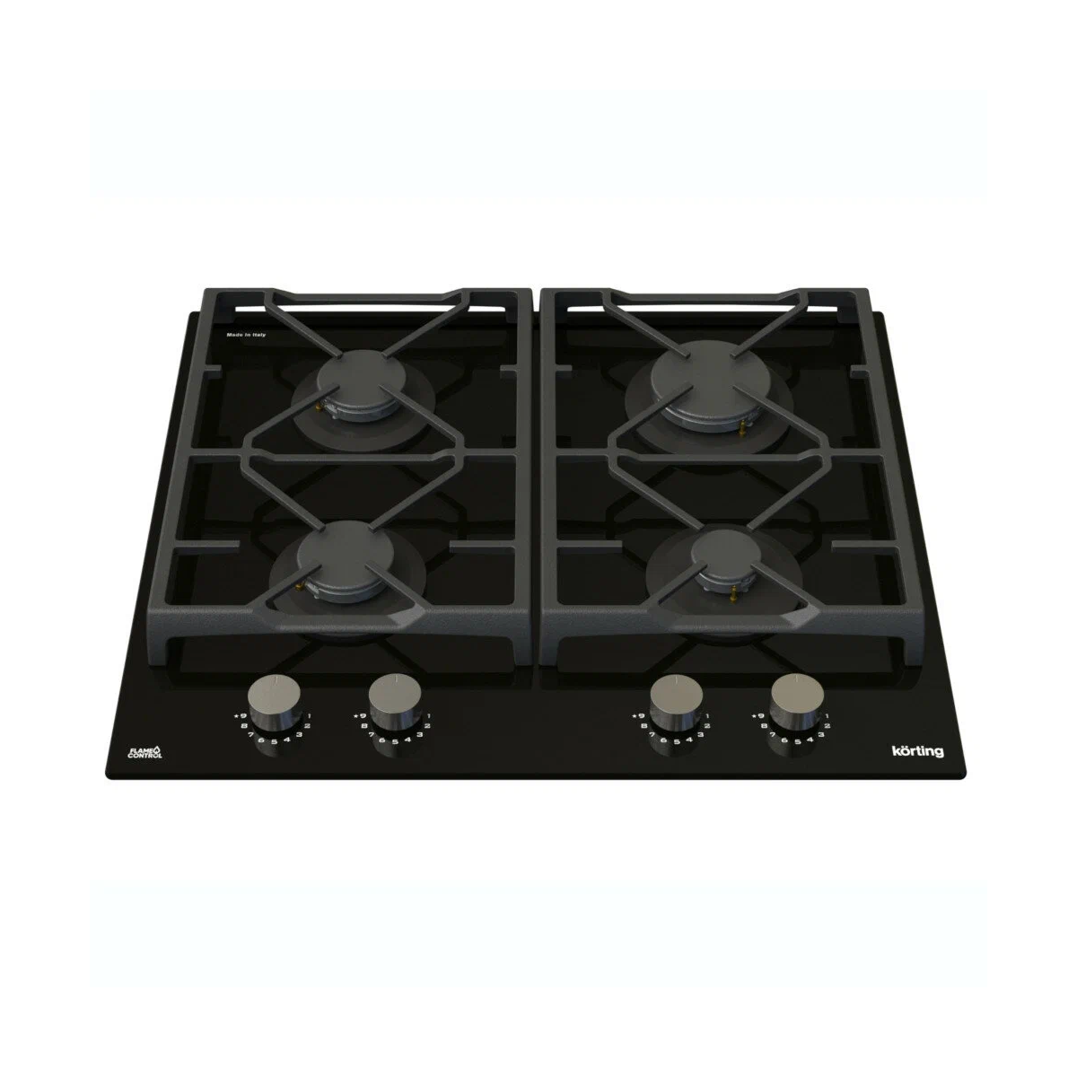 Газовая варочная поверхность Korting HGG 6985 CN FLC черный, закалённое стекло, мощность 7000Вт, газ-контроль