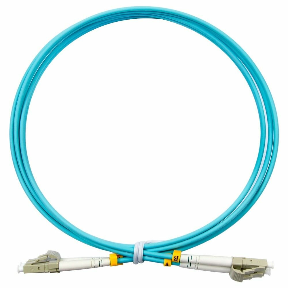 Cabeus Патч - корды волоконно - оптические, пигтейлы FOP - 50 - LC - LC - 0,5m Шнур оптический duplex LC - LC 50 125 mm OM3 0,5м LSZH