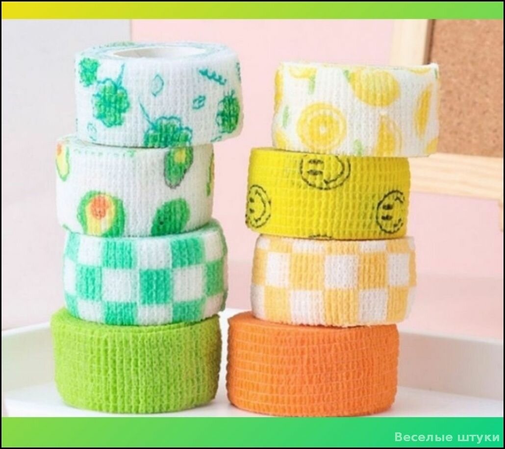 Бинт. Набор. Самофиксирующийся, цветной