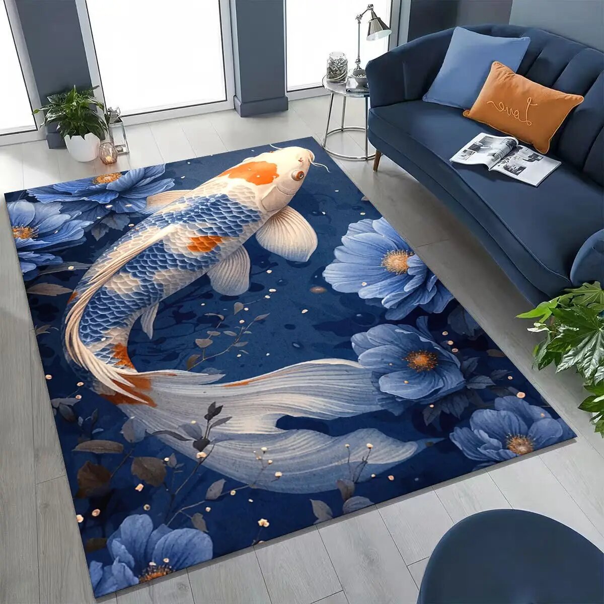 Коврик Faviora Lucky Koi Fish Yin Yang 60x90cm( 23x35in ), 12