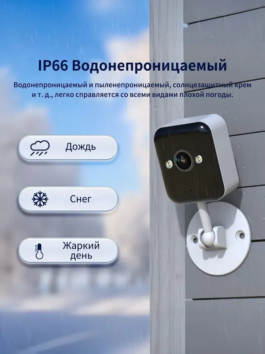 Мини Камера видеонаблюдения для дома wifi，Обнаружение движения, обнаружение голоса