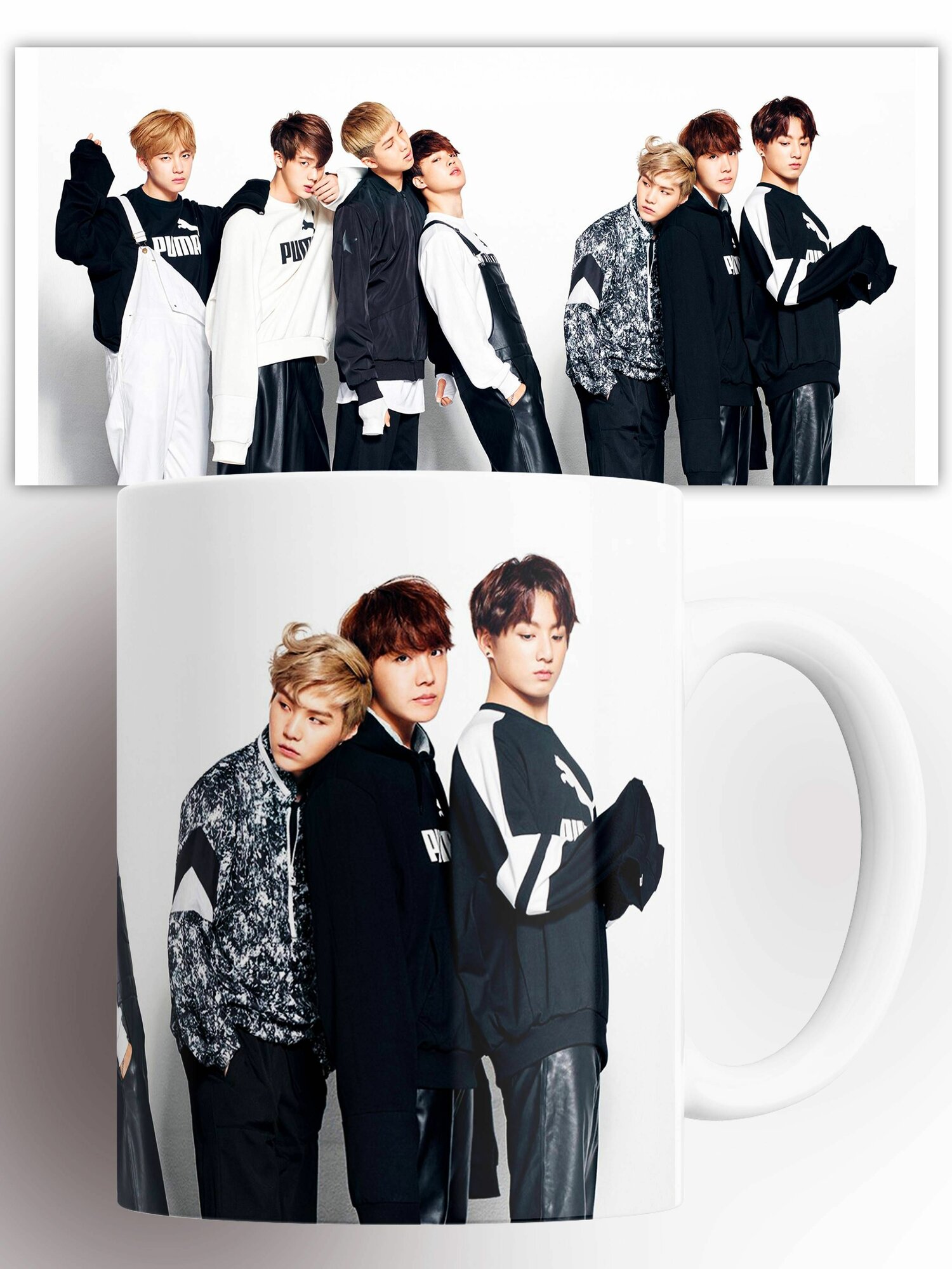 Кружка в c принтом BTS