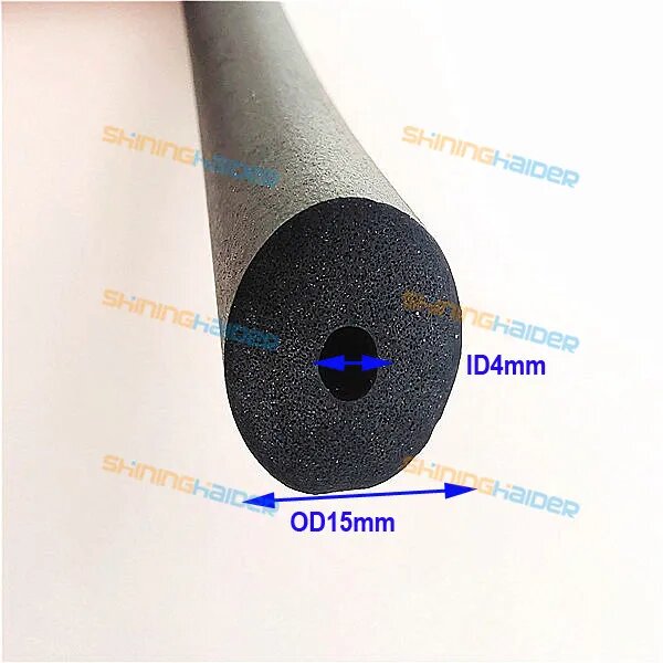 Пенообразная лента EPDM SHININGHAIDER 2 мм x 8 мм Length 1M, Black ID4mm OD15mm