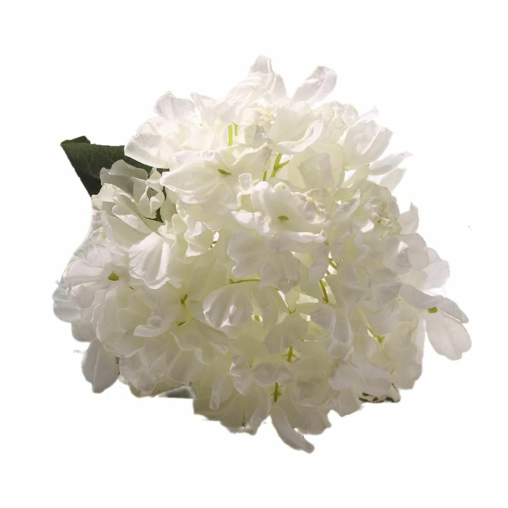 Искусственная гортензия 35 см для декора и ваз, Белый